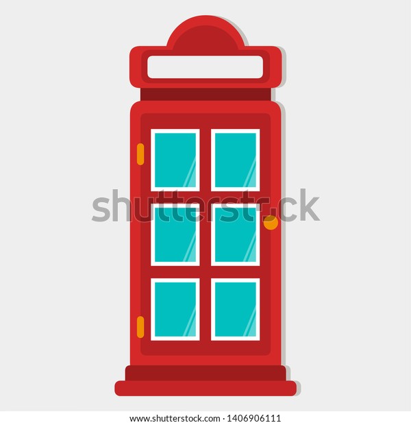 Telephone Booth Isolated Vector Illustration Stock Vector (Royalty Free ...