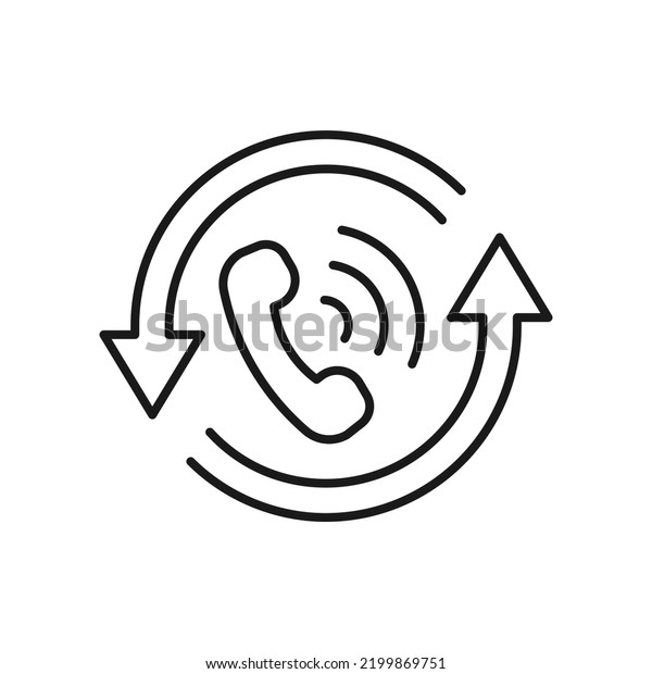 Telephone Circular Arrow Recall Dial Progress Stock Vector (Royalty ...