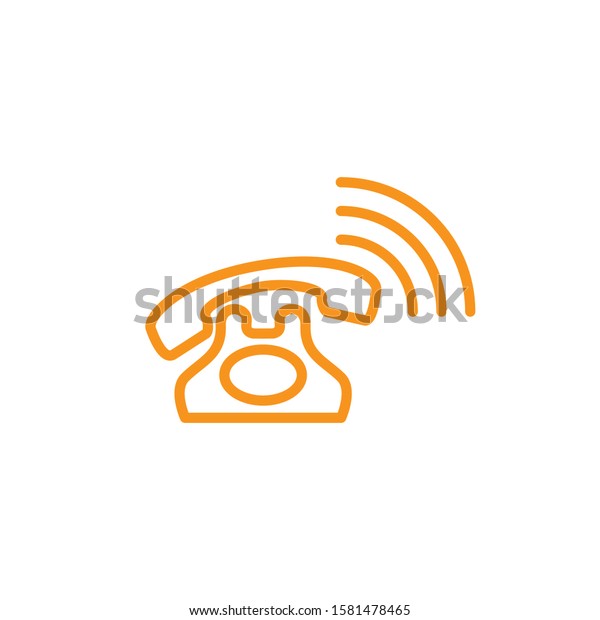 Telephone Icon Line Two Colour Design: vector de stock (libre de ...