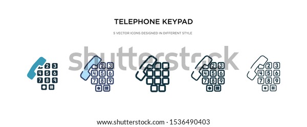 Telephone Keypad Icon Different Style Vector Stock Vector (Royalty Free ...