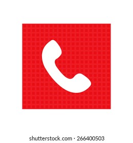 Telephone Receiver Vector Icon Red Square Stock Vector (Royalty Free ...