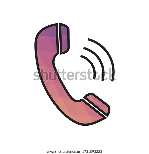 Telephone Signal Icon Vector Triangulation Art Stock Vector (Royalty ...