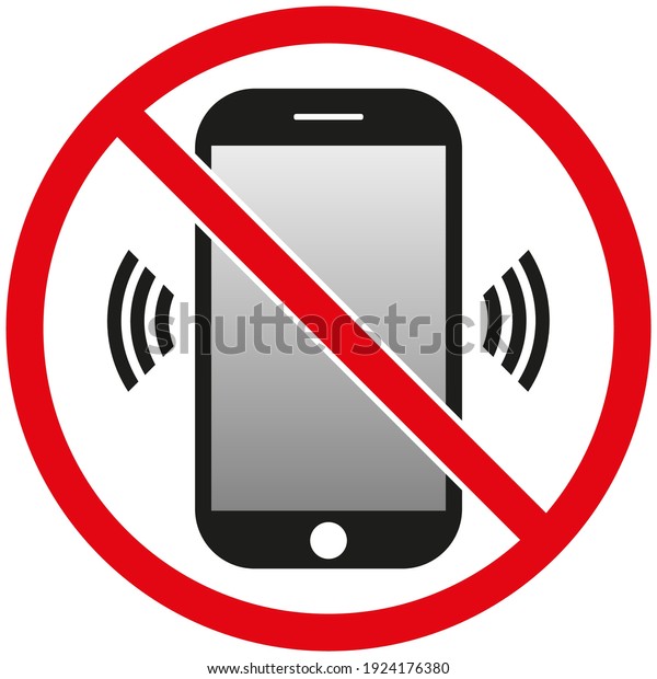 Telephone Warning Stop Sign Icon Phone Stock Vector (Royalty Free ...