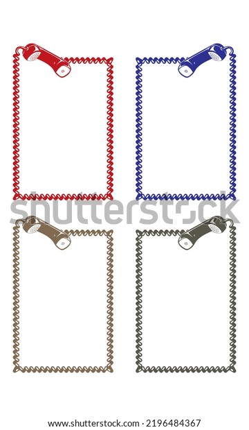 Telephone Wire Frame Border Vector Illustration Stock Vector (Royalty ...