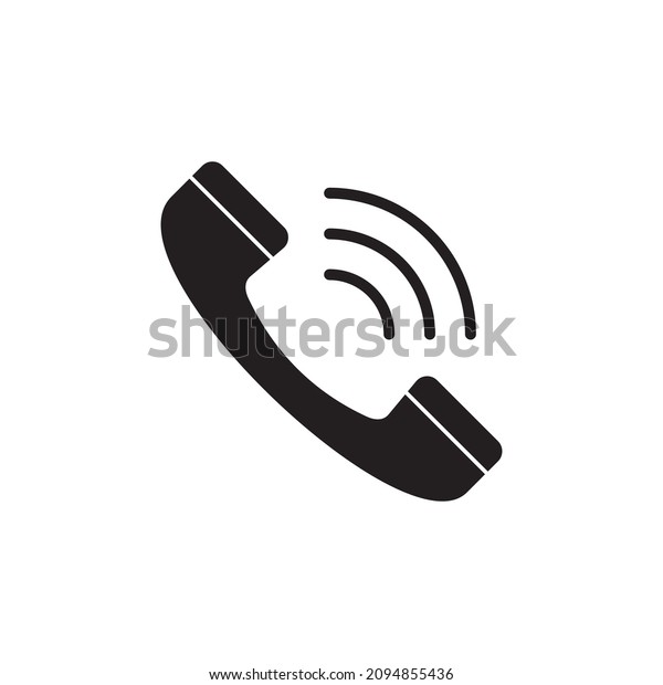 Telephonecall Icon Vector Sign Symbol Isolated Stock Vector (Royalty ...