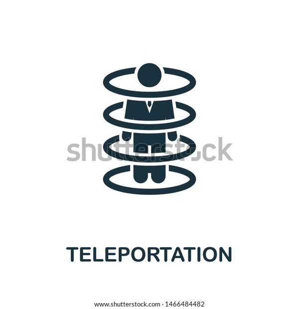 Teleportation Vector Icon Illustration Creative Sign Stock Vector ...