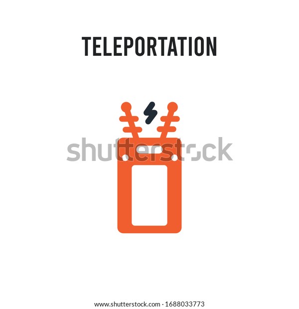 Teleportation Vector Icon On White Background Stock Vector (Royalty ...