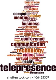 Telepresence Word Cloud Concept Vector Illustration Stock Vector ...