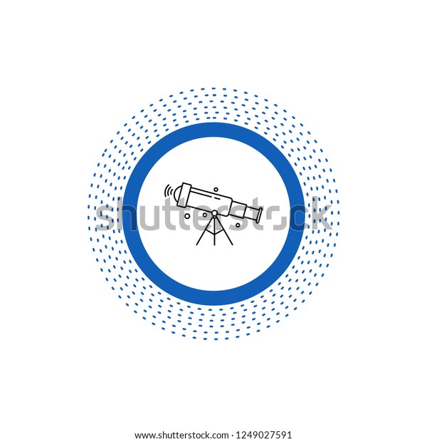 Telescope Astronomy Space View Zoom Line Stock Vector (Royalty Free ...