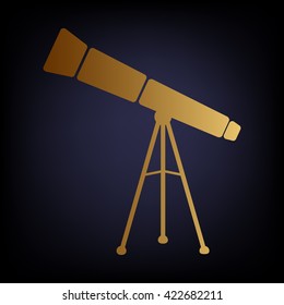 Telescope Simple Sign Vector Line Icon Stock Vector (Royalty Free ...