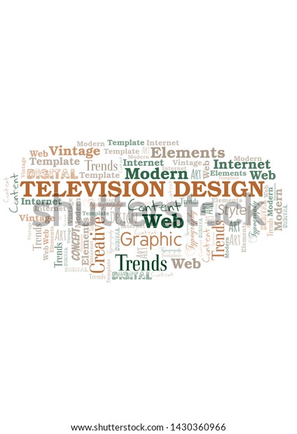 Television Design Word Cloud Wordcloud Made Stock Vector (Royalty Free ...