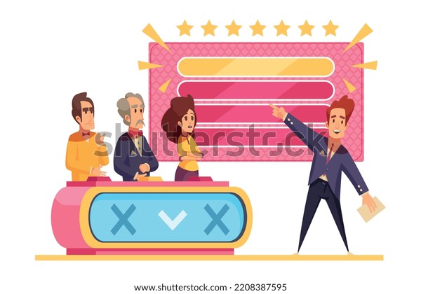 Television Game Show Cartoon Composition Male Stock Vector (Royalty ...