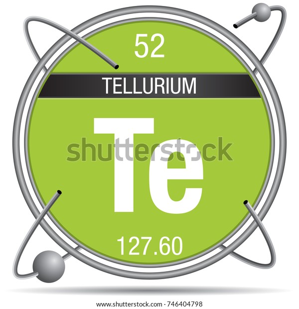 Tellurium Symbol Inside Metal Ring Colored Stock Vector (Royalty Free ...
