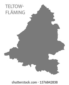 Teltowflaeming Grey County Map Brandenburg Germany: vector de stock ...