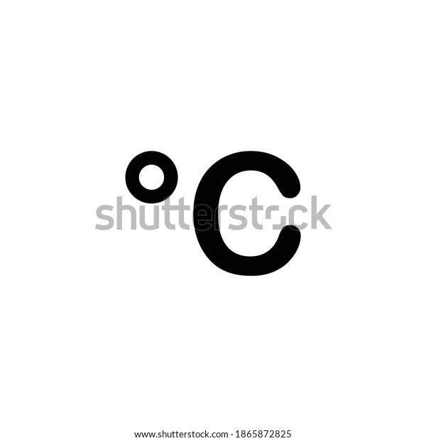 Temperature Degree Symbol On White Background Stock Vector (Royalty ...
