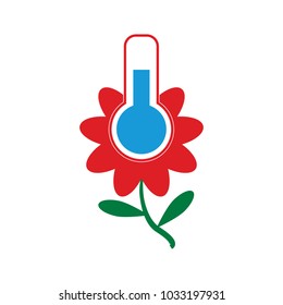 Temperature Flower Logo Icon Design Stock Vector (Royalty Free ...