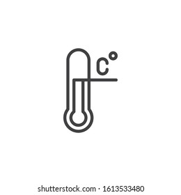 Temperature Limits Line Icon Thermometer Temperature Stock Vector ...