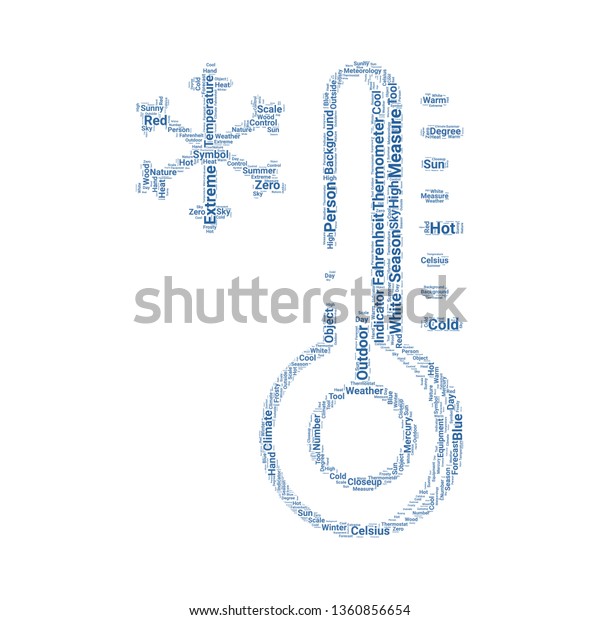 Temperature Word Cloud Tag Cloud About Stock Vector (Royalty Free ...