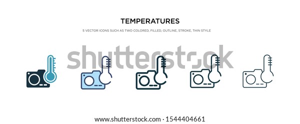 Temperatures Icon Different Style Vector Illustration Stock Vector ...