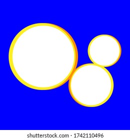 Template Banner Square Blue Circle Blank Stock Vector (Royalty Free ...