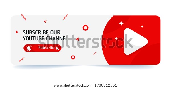 Template Banner Subscribe On Channel Video Stock Vector (Royalty Free ...