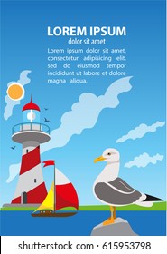 Template Beautiful Poster Cartoon Style Picture Stock Vector (Royalty ...