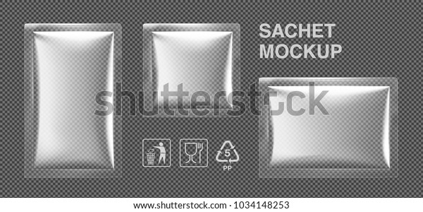 Template Blank Sachet Packaging Food Cosmetic Stock Vector (Royalty ...