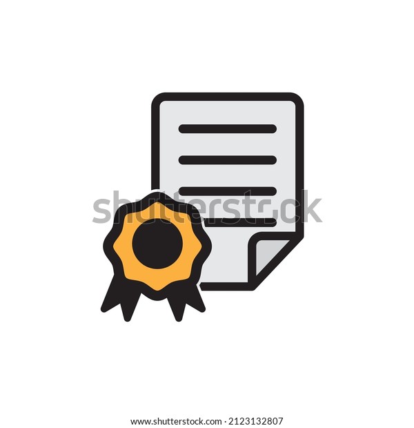 Template Certificate Icon Vector Illustration Stock Vector (Royalty ... Template Certificate Icon Vector Illustration Stock Vector (Royalty ...
