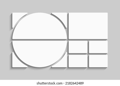 Template Collage Seven Frames Photos Pictures Stock Vector (Royalty ...