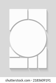 Template Collage Seven Frames Photos Pictures Stock Vector (Royalty ...