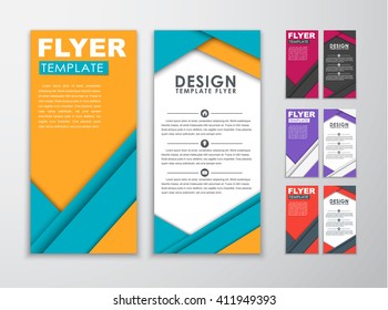 Template Color Flyers Style Material Design Stock Vector (Royalty Free ...