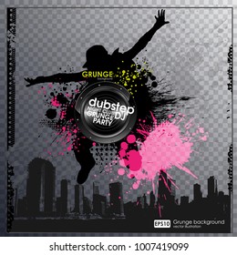 Template Colour Grunge Poster Vector Illustration Stock Vector (Royalty ...