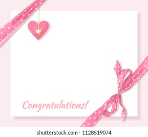 Template Congratulations Paper White Sheet On Stock Vector (Royalty ...