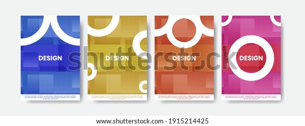 Template Cover Background Colorful Abstract Circle Stock Vector ...