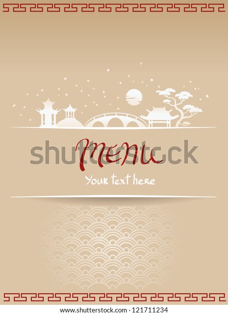 Template Design Asian Menu Stock Vector (Royalty Free) 121711234 ...