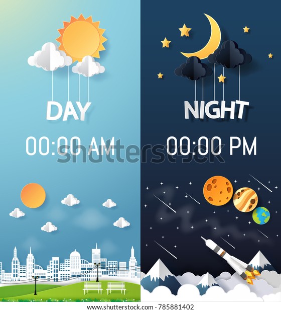 Template Events Poster Day Night Design Stock Vector (Royalty Free ...