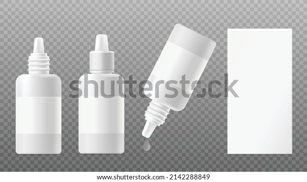 Template Eye Drops Nasal Spray Packaging 库存矢量图（免版税）2142288849 ...