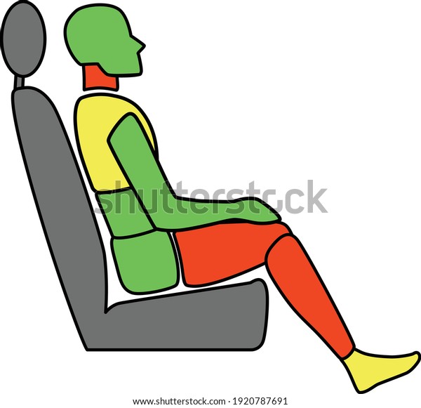 Template Figure Man Sitting Car Passenger Stock Vector (Royalty Free ...