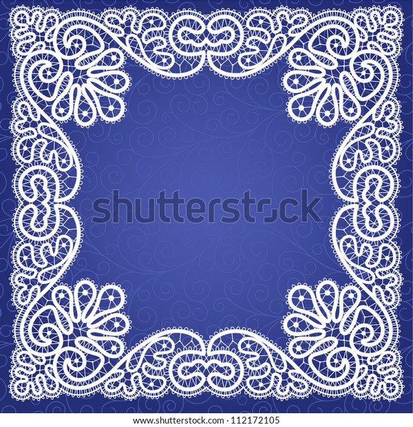 Template Frame Design Card Vintage Lace Stock Vector (Royalty Free ...