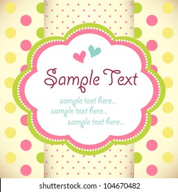Template Frame Design Greeting Card Stock Vector (Royalty Free ...