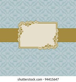 Template Frame Design Greeting Card Background Stock Vector (Royalty ...