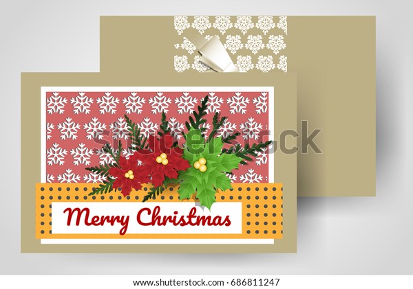 Template Front Back Greetings Card Style Stock Vector (Royalty Free ...