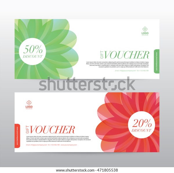 Template Gift Voucher Coupon Discount Background Stock Vector (Royalty ...