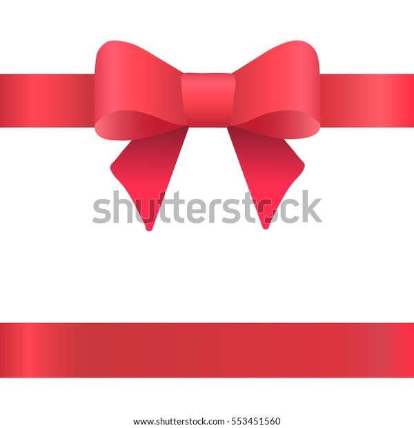Template Greeting Card Ribbons Bow Stock Vector (Royalty Free ...