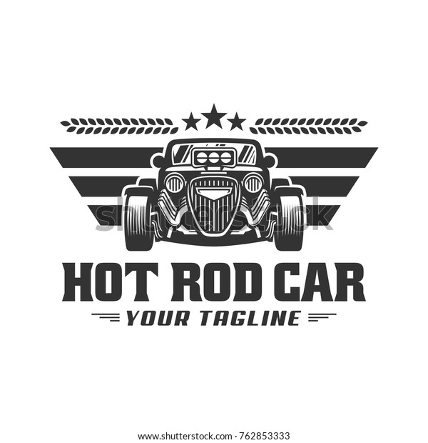 Template Hot Rod Car Logo Hotrod Stock Vector (Royalty Free) 762853333 ...