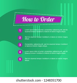 Template Illustration How Order Format Order Stock Vector (Royalty Free ...