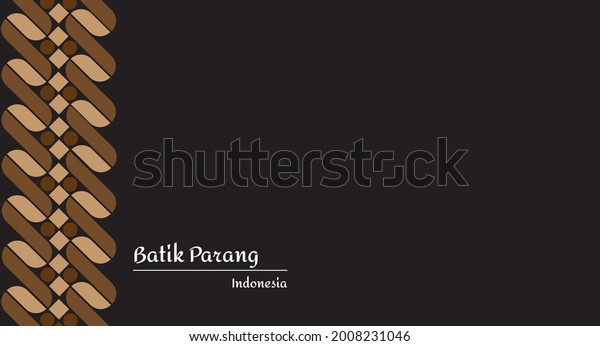 Template Indonesia Batik Parang Pattern Black Stock Vector (Royalty ...