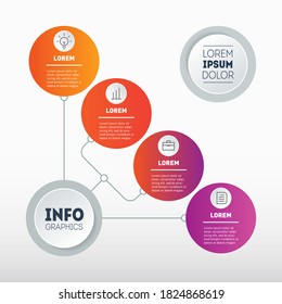 Diagram Infographic Technology Education Process Four Stock Vector ...