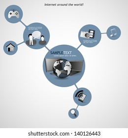 Template Info Graphics Icons On Theme Stock Vector (Royalty Free ...