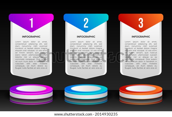 Template Infografis 3d Dengan Podium Atau Stock Vector (Royalty Free ...